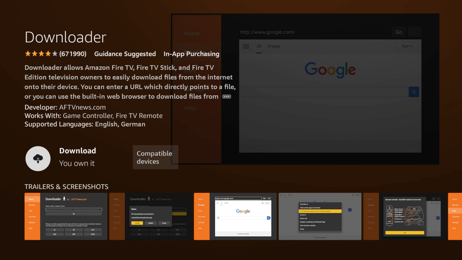 Amazon Fire (Fire TV Stick, Fire TV, Fire TV Cube, Fire TV Omni) - STZ Player Documentation